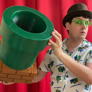 Retro-inspired Green Gaming Pipe Trash Can - 13 Gallon Unique Novelty ...