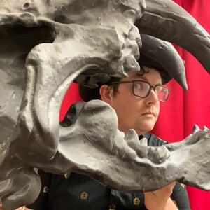 Giant Airbrushed Smilodon Skull | Saber Tooth Cat | Prehistoric Fossil ...