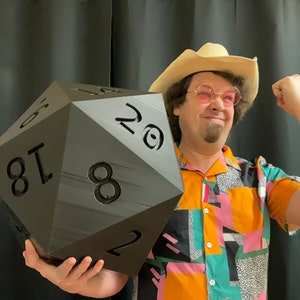 The LARGEST D20 on Etsy! HUGE 20-sided Die, Amazing Functional Dice ...
