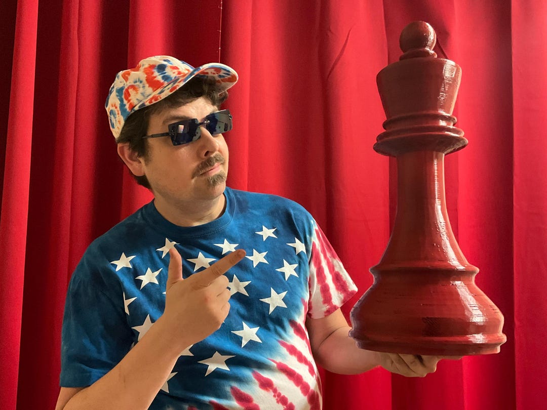 Giant Red Chess Queen Piece – Oversized Unique Chess Set Decor, Teen ...