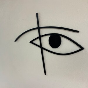 21" Modern Eye Wall Hanger: Minimalist, Monochrome, Geometric Decor ...