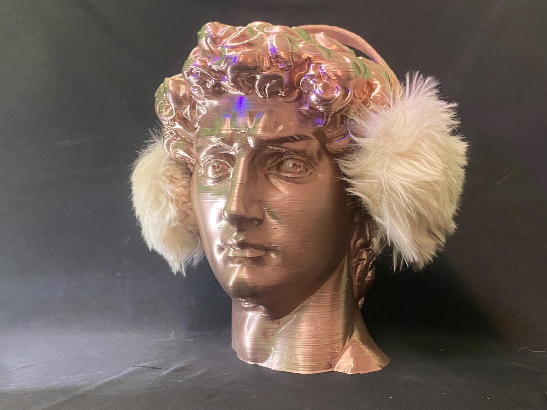 Bronze Greek Bust Earmuff & Headphone Holder | Ancient Sculpture Decor ...