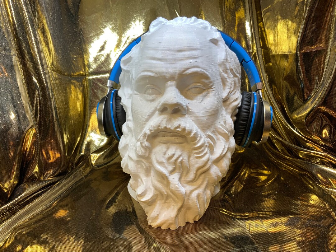 Socrates Headphone Stand - Philosophical Decor, Ancient Greek Inspired ...