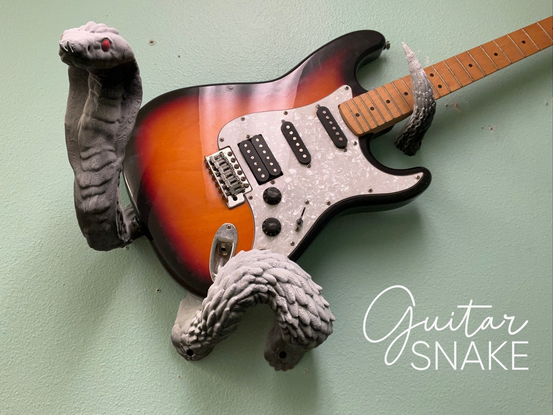 Guitar SNAKE! B+W Horizontal/sideways Guitar Wall Mount Hanger! Holder ...