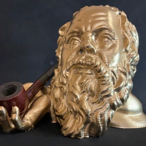 Gold Socrates Hand Pipe Holder - Philosophical Smoker's Accessory - Etsy