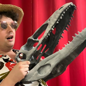 Big Raptor Skull | Dinosaur Decor | Jurassic Home Accent | Unique ...