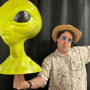 GIANT Green Alien! Customizable Color AND Eye Color. HUGE Novelty Retro ...