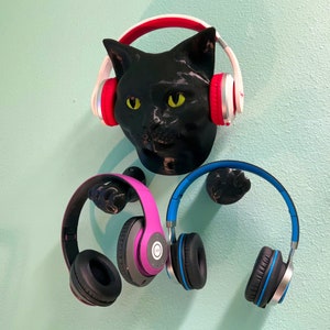 Black Cat Wall Hanger! Cat Headphone Stand Like House/tabby/calico ...