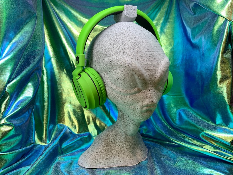 Ancient Alien Head Headphone Stand Stone Finish Headset - Etsy