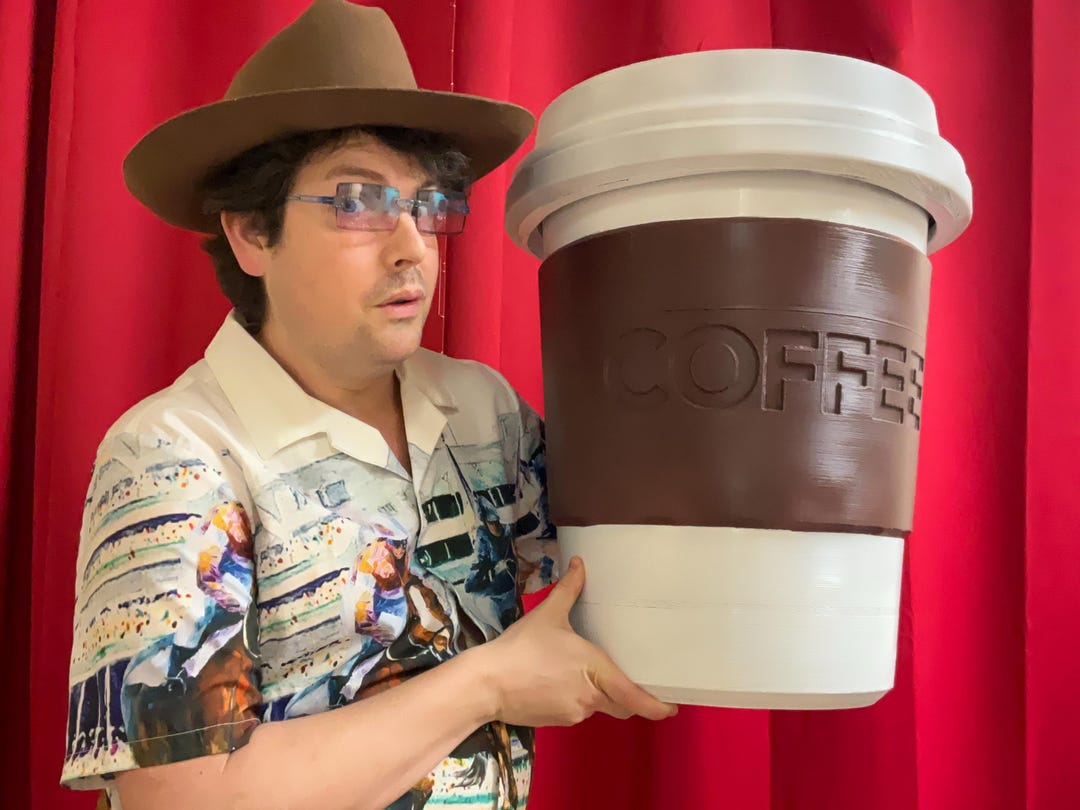 Giant Coffee Cup Prop With Lid for Coffee Shops, Restaurants & Trucks ...