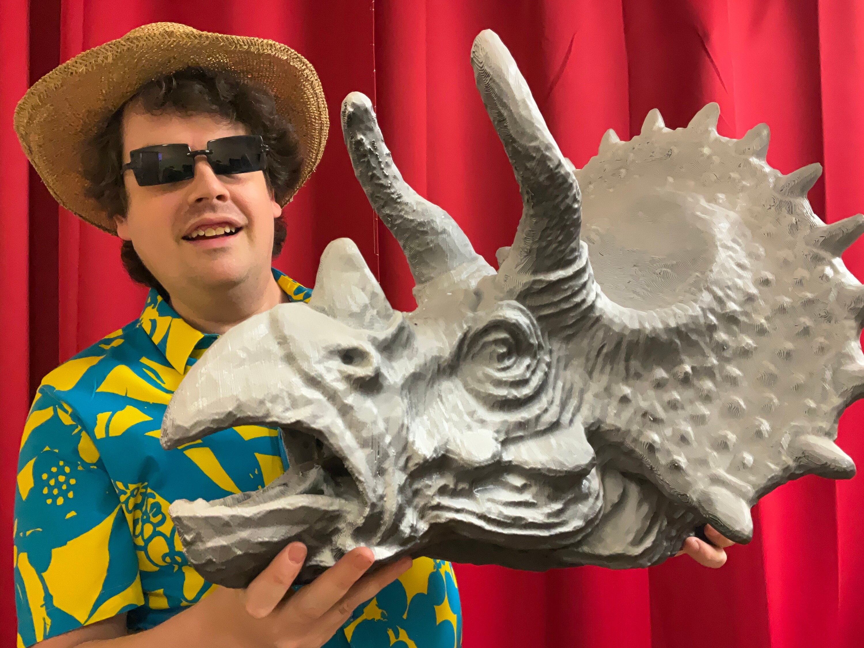 Vintage Sci-fi Triceratops Wall Mount - Retro Dino Noir Decor - Etsy
