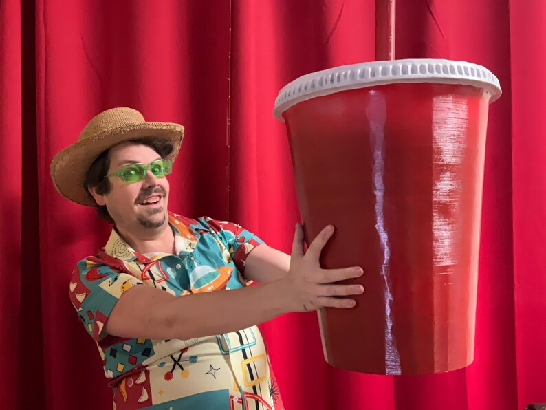 Giant Blue Soda Cup Prop | Oversized Drink Decor for Parties, Parades ...