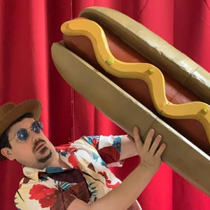Giant Hot Dog Prop | Food Truck Decor | Restaurant Wall Art | Oversized ...