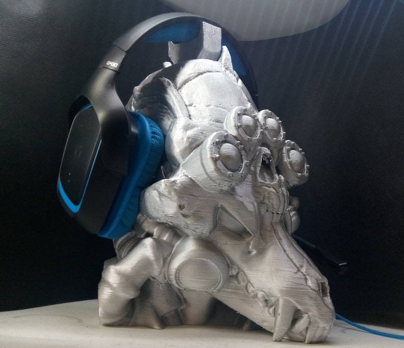 Zombie Robot Coyote Headphone Rack! Cyborg Animal Skull Supervillain ...