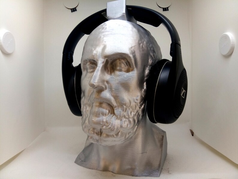 Aristotle Headphone Stand! Greek Headset Holder, Philosopher Like Hegel ...