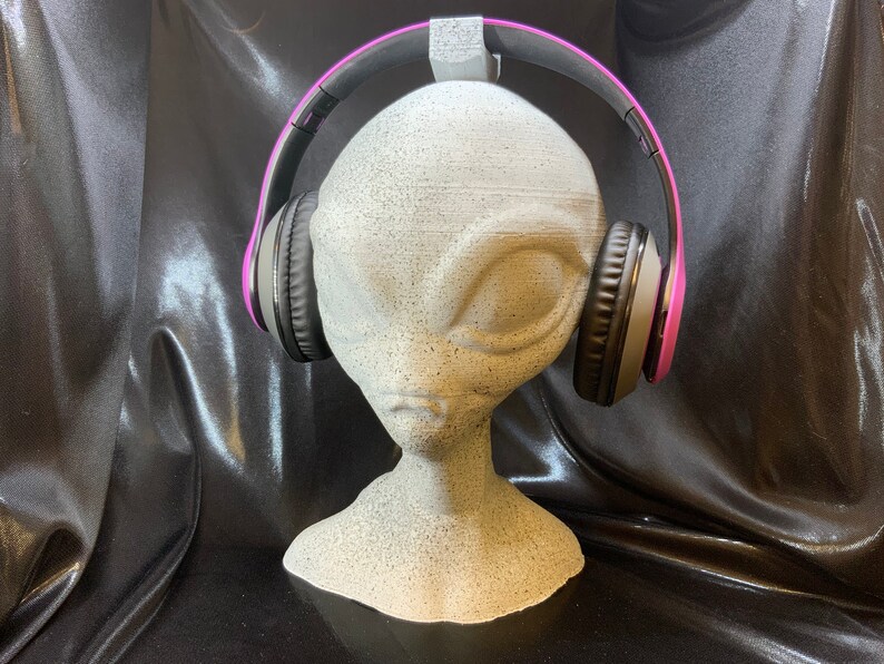 Ancient Alien Head Headphone Stand Stone Finish Headset - Etsy