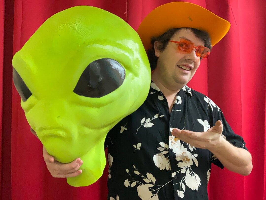 Green Wall Alien Decor - Galactic Greetings for Your Space - Etsy