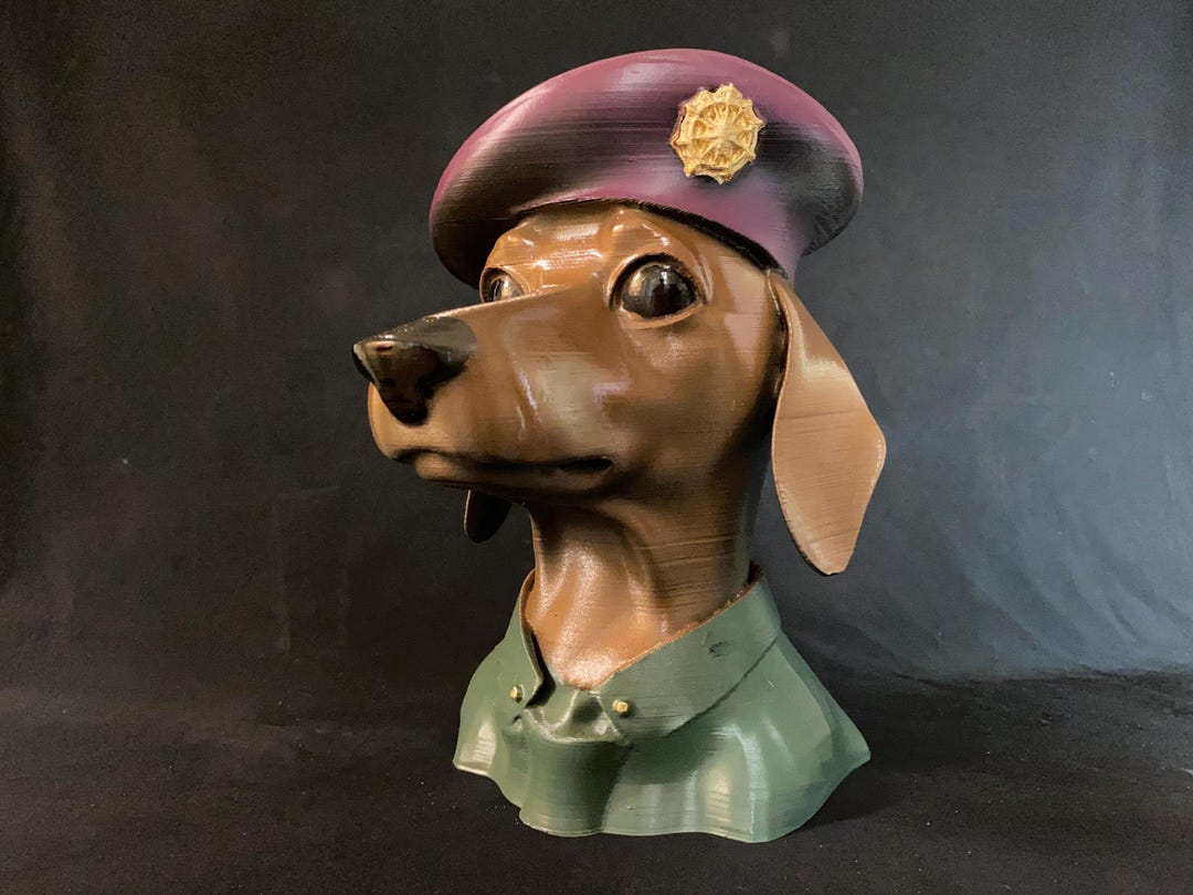 Royal Army Dachshund Headphone Stand - Sergeant Major Nibbles, Dogs ...