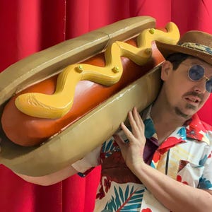 Giant Hot Dog Prop | Food Truck Decor | Restaurant Wall Art | Oversized ...