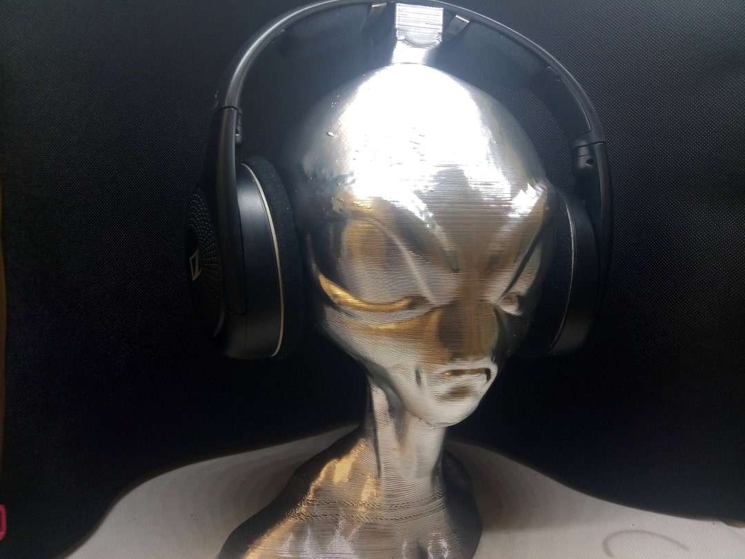 Alien Head Headphone Stand! Headset Holder Rack, Grey Area 51 ...