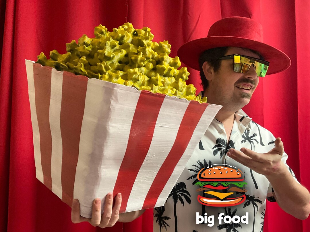 Giant Popcorn Wall Decor for Home Theater | Movie Room Decoration ...