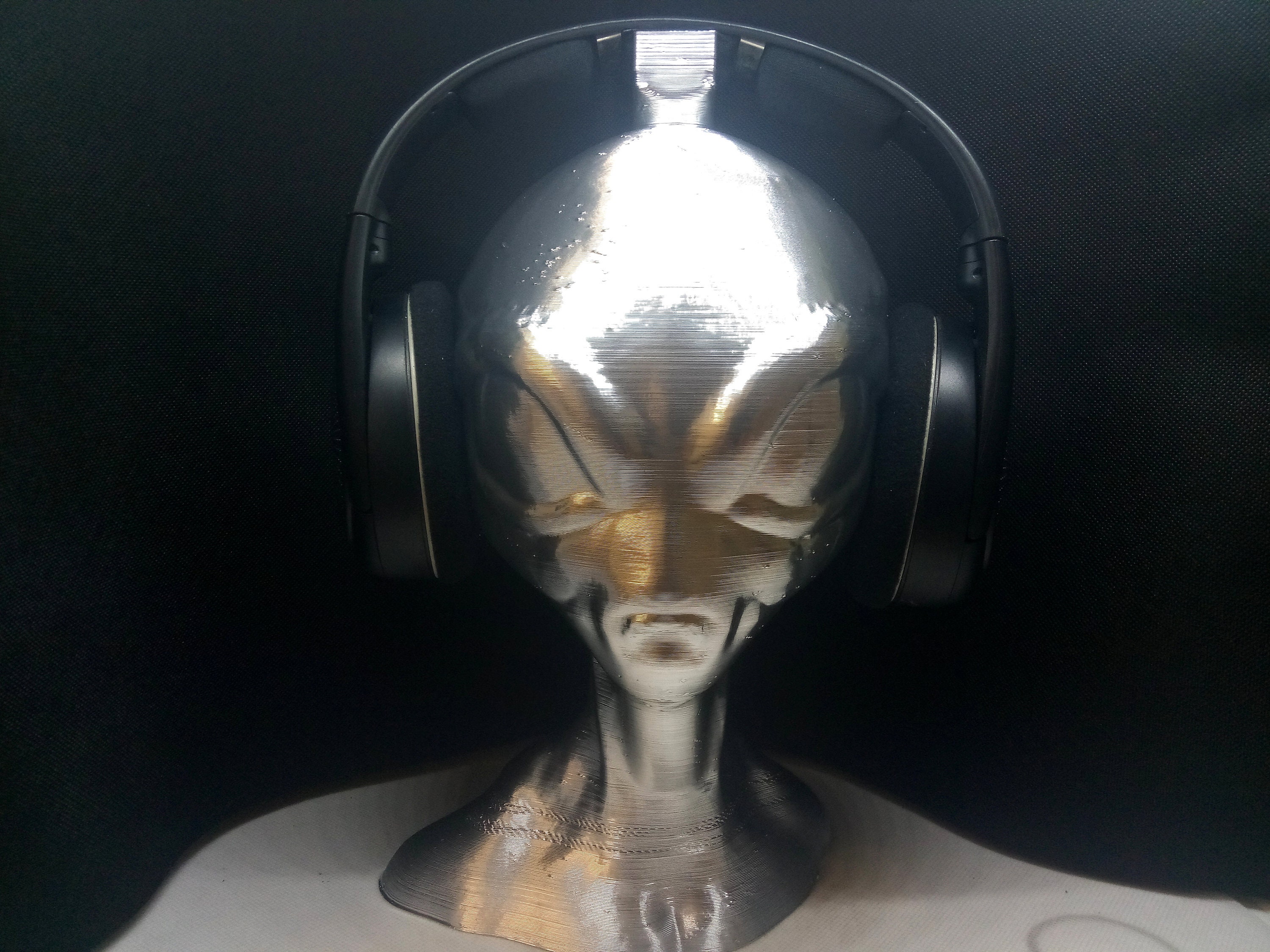 Alien Head Headphone Stand Headset Holder Rack Grey Area 51 | Etsy
