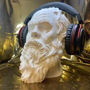 Socrates Headphone Stand - Philosophical Decor, Ancient Greek Inspired ...
