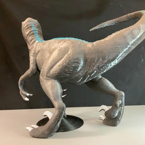 GIANT Hand-painted Raptor Dinosaur Statue - Custom Finishes Available ...