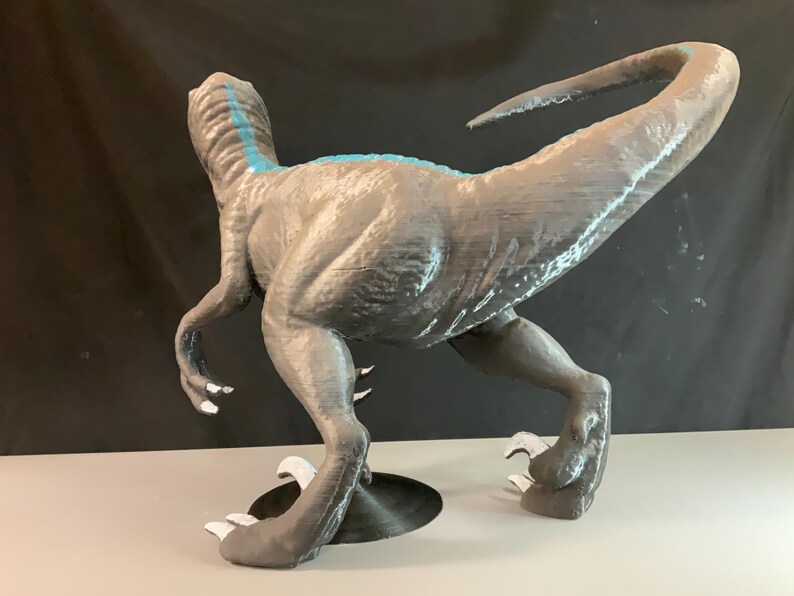 GIANT Hand-painted Raptor Dinosaur Statue - Custom Finishes Available ...