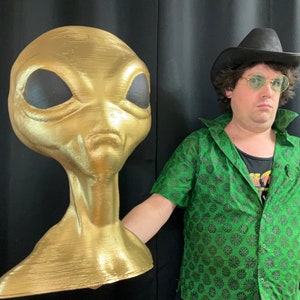 GIANT Gold Alien Custom Color AND Custom Eye Color. HUGE Novelty Retro ...