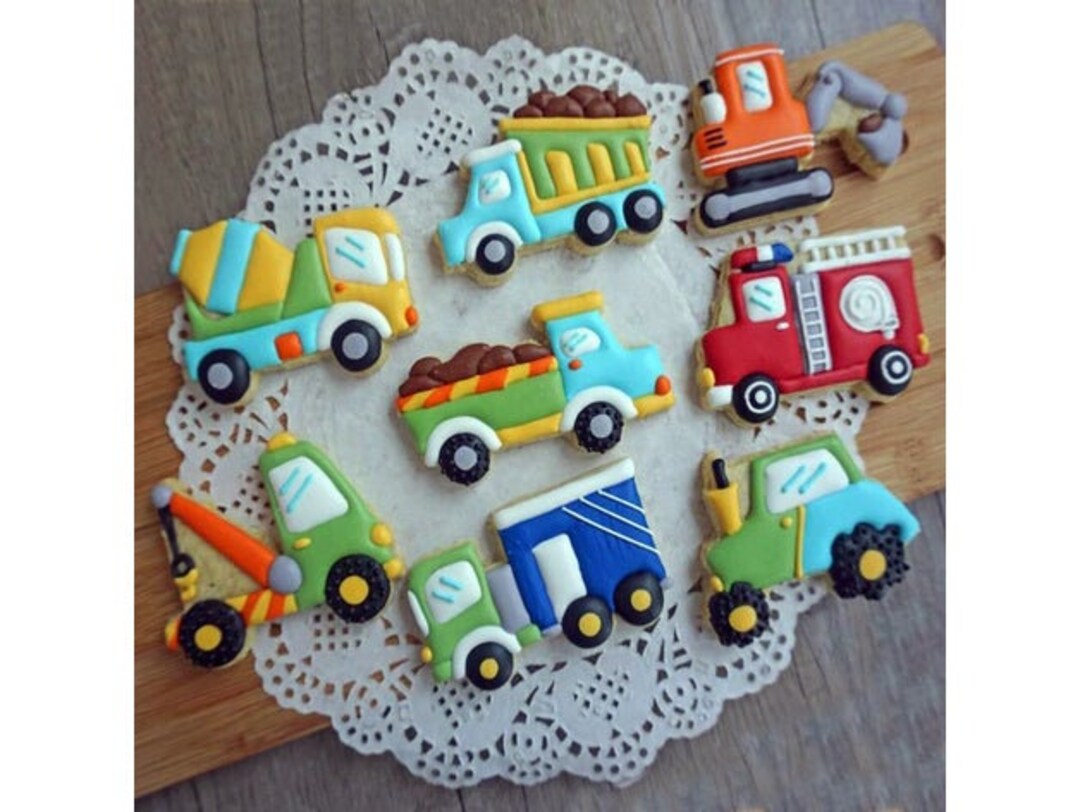 Adorable Construction Machine Cookie Cutter Set! 8 Machines Including ...