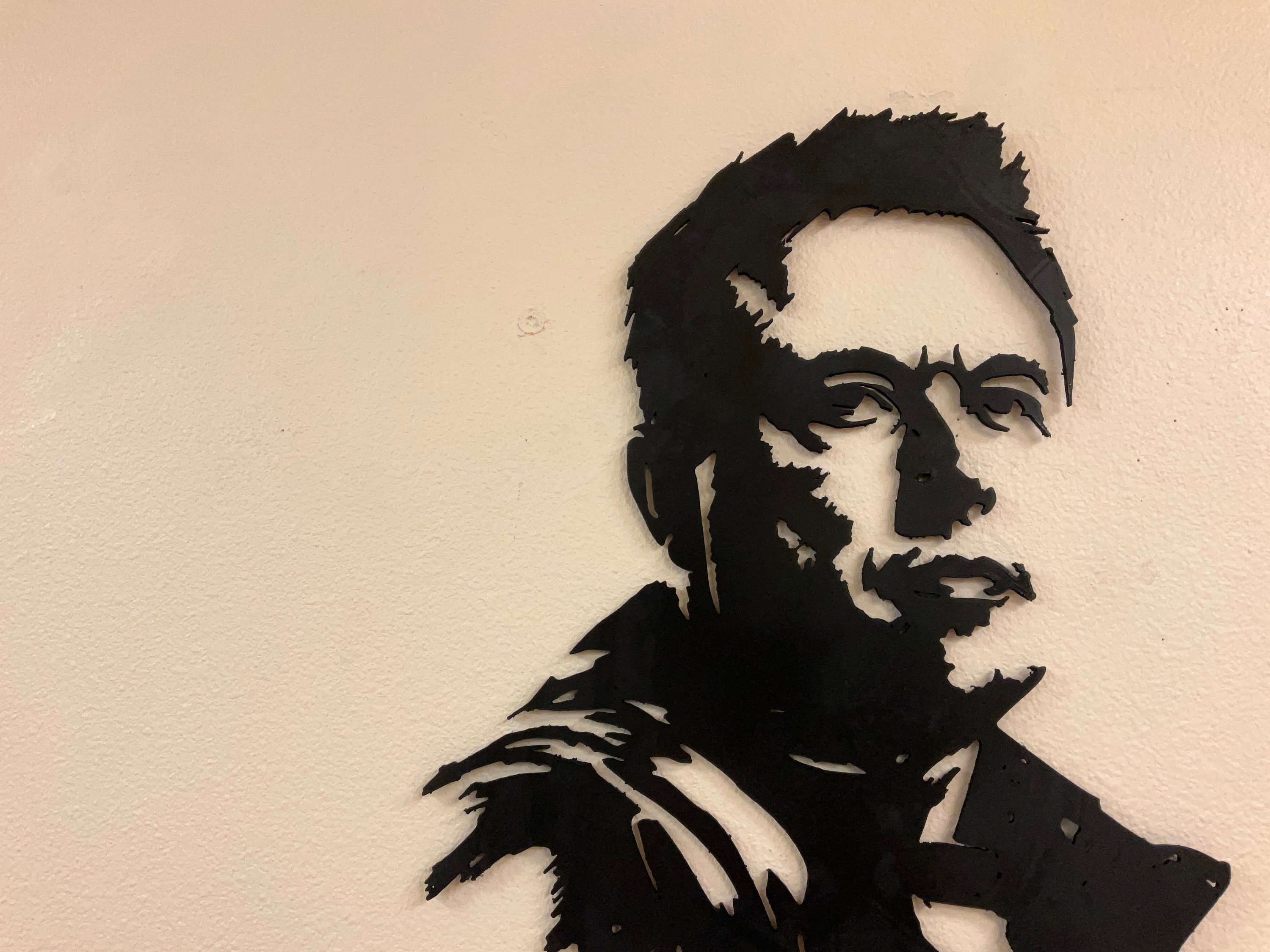 21" Elon Musk Silhouette Wall Hanger: Tribute to Tech Genius - Bold ...