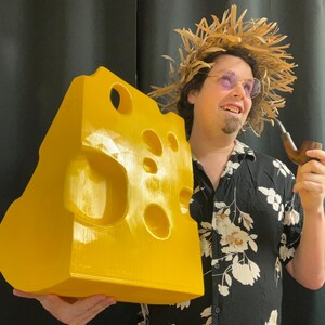 Giant Cheese Prop - Fake Swiss Cheese Block for Restaurant Decor ...