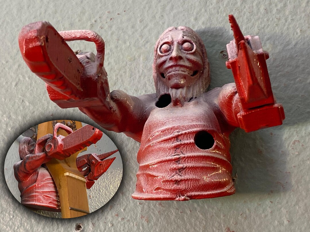 Horror Chainsaw Guitar Wall Mount – Slasher Decor for Les Paul ...