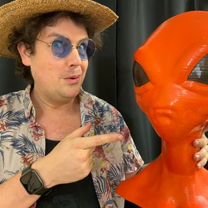 GIANT Orange Alien! Customizable Color AND Eye Color. HUGE Novelty ...