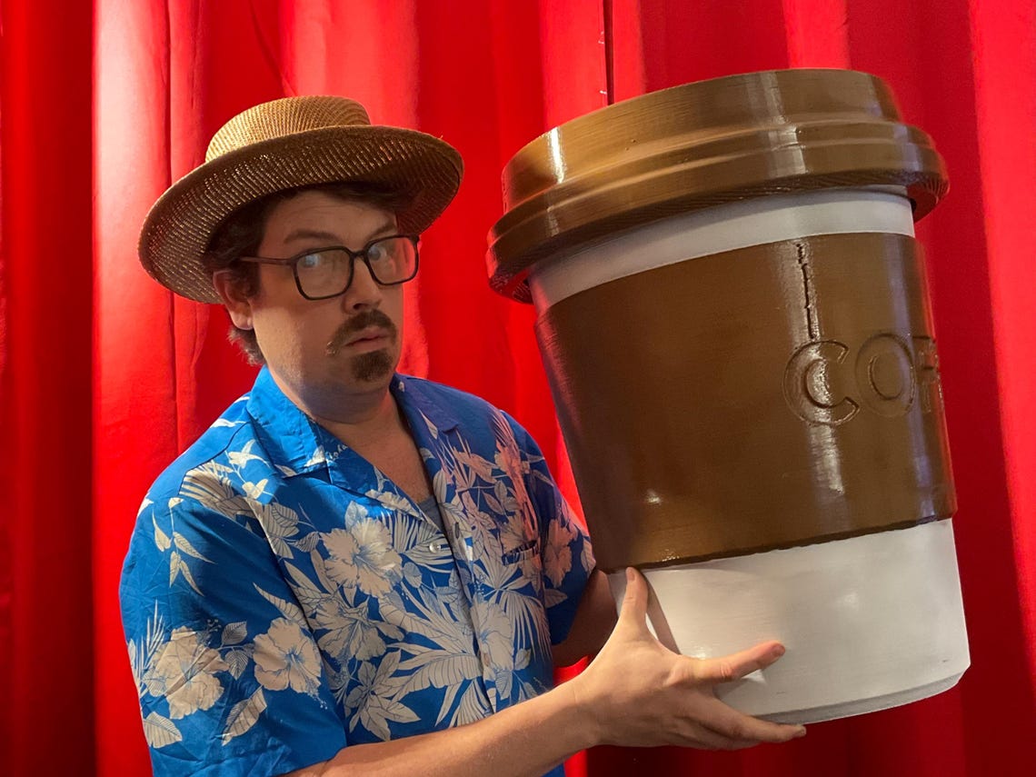 Giant Brown Coffee Cup Prop – Oversized Coffee With Brown Lid, Mug ...