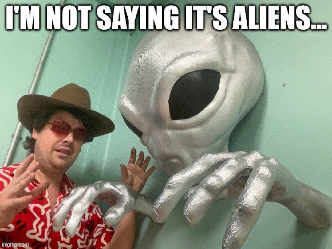 Alien Wall Art - WORLD'S LARGEST Extraterrestrial Head & Hands, Unique ...