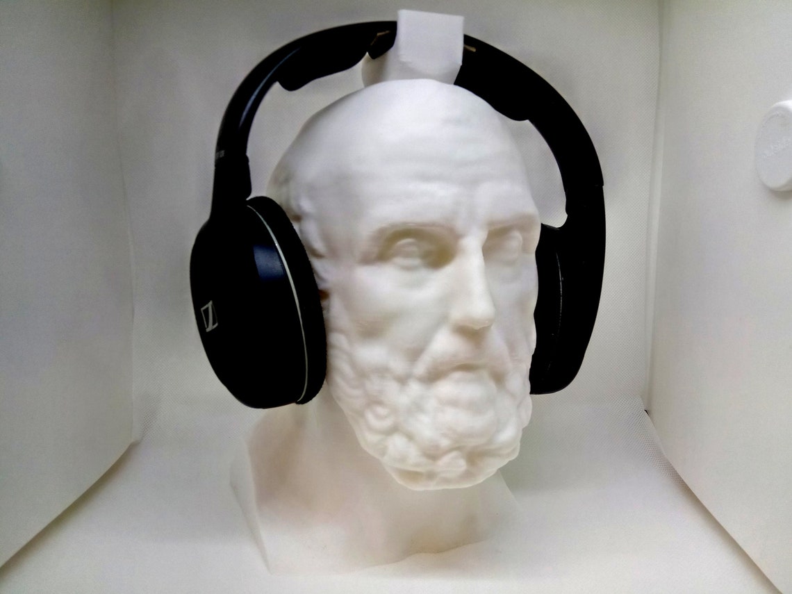 Aristotle Headphone Stand! Greek Headset Holder, Philosopher Like Hegel ...