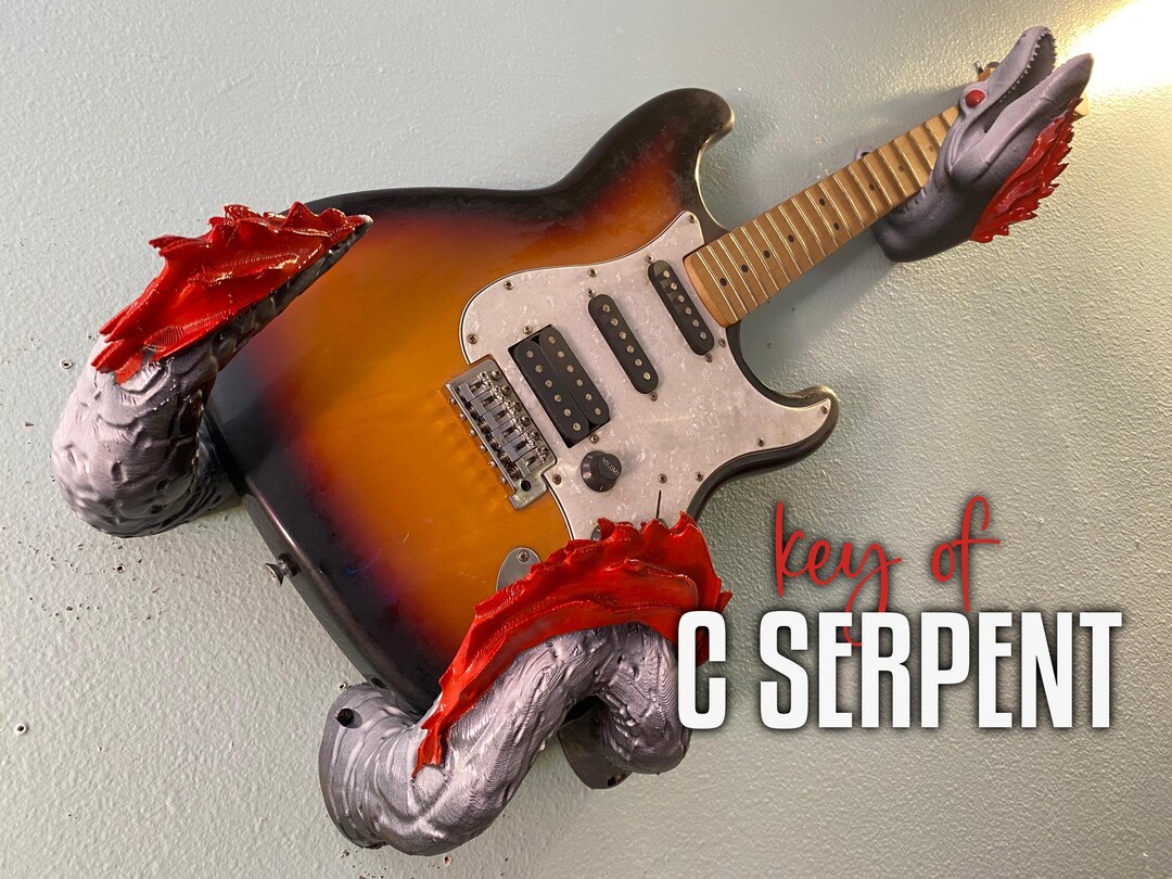 Sea Serpent Guitar Wall Mount – Horizontal Holder for Electric, Bass ...