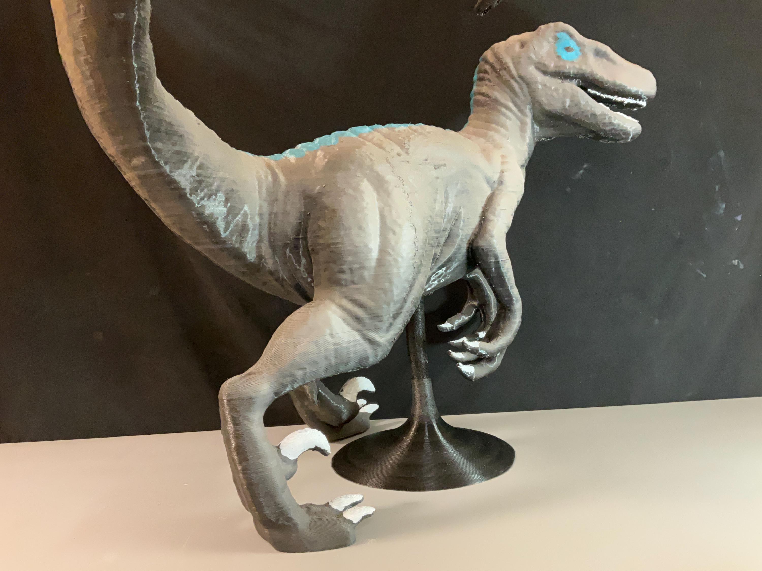 GIANT Hand-painted Raptor Dinosaur Statue - Custom Finishes Available ...