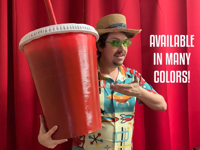 Giant Blue Soda Cup Prop | Oversized Drink Decor for Parties, Parades ...