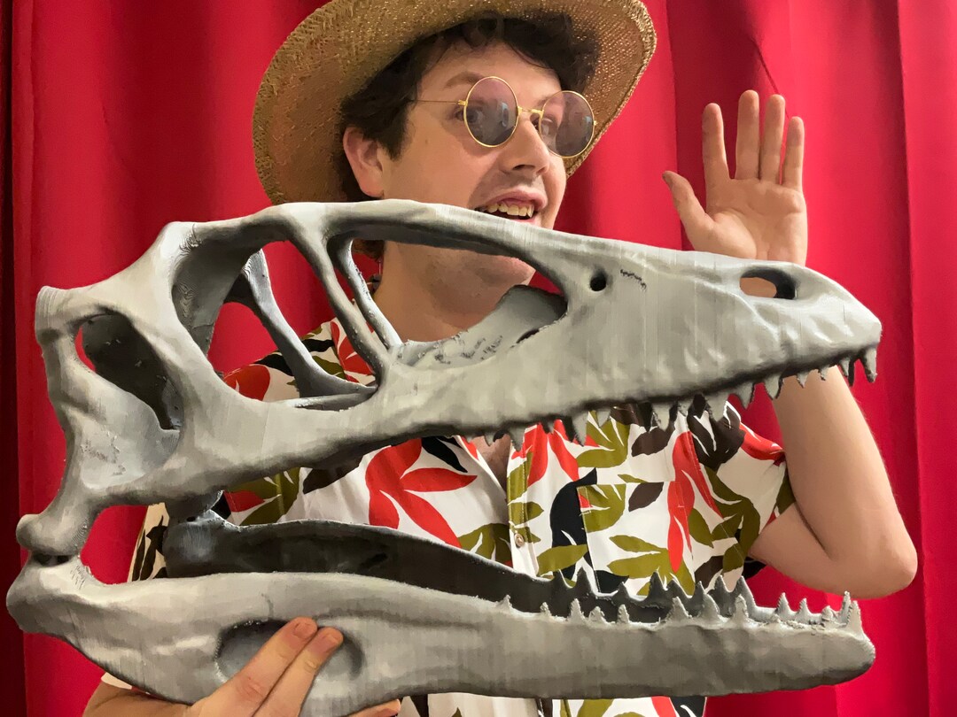 Big Raptor Skull | Dinosaur Decor | Jurassic Home Accent | Unique ...