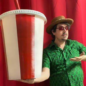 Giant Blue Soda Cup Prop | Oversized Drink Decor for Parties, Parades ...