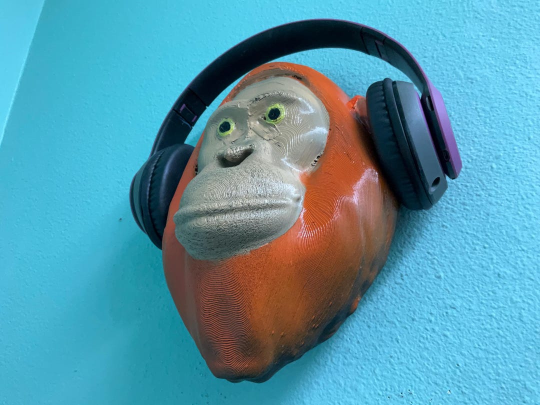 Orangutan Headphone Stand | Unique Wall Mount for Gaming, Office, or ...