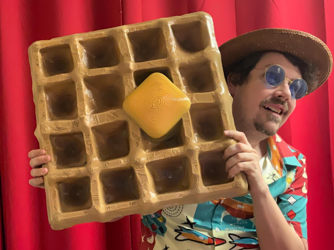 Giant Waffle Wall Art With Butter - Breakfast Decor for Diners, Cafes ...