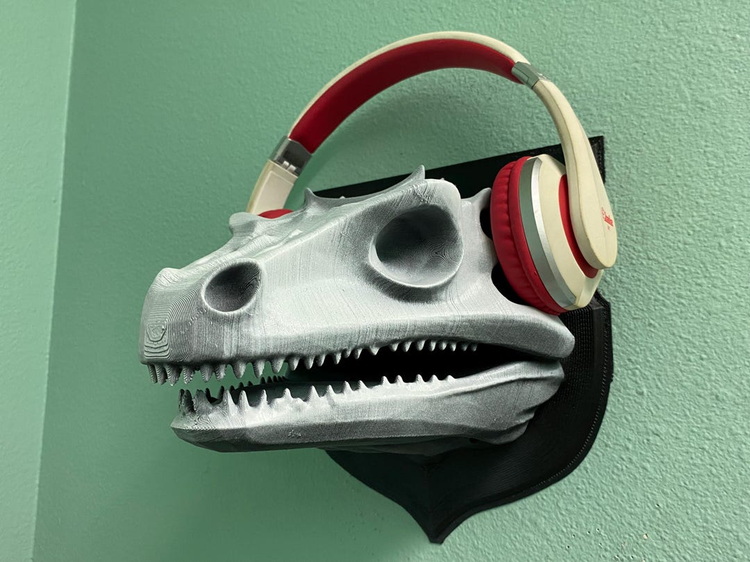 Alien Salamander Skull Headphone Hanger – Sci-fi Wall Mount, Jurassic ...