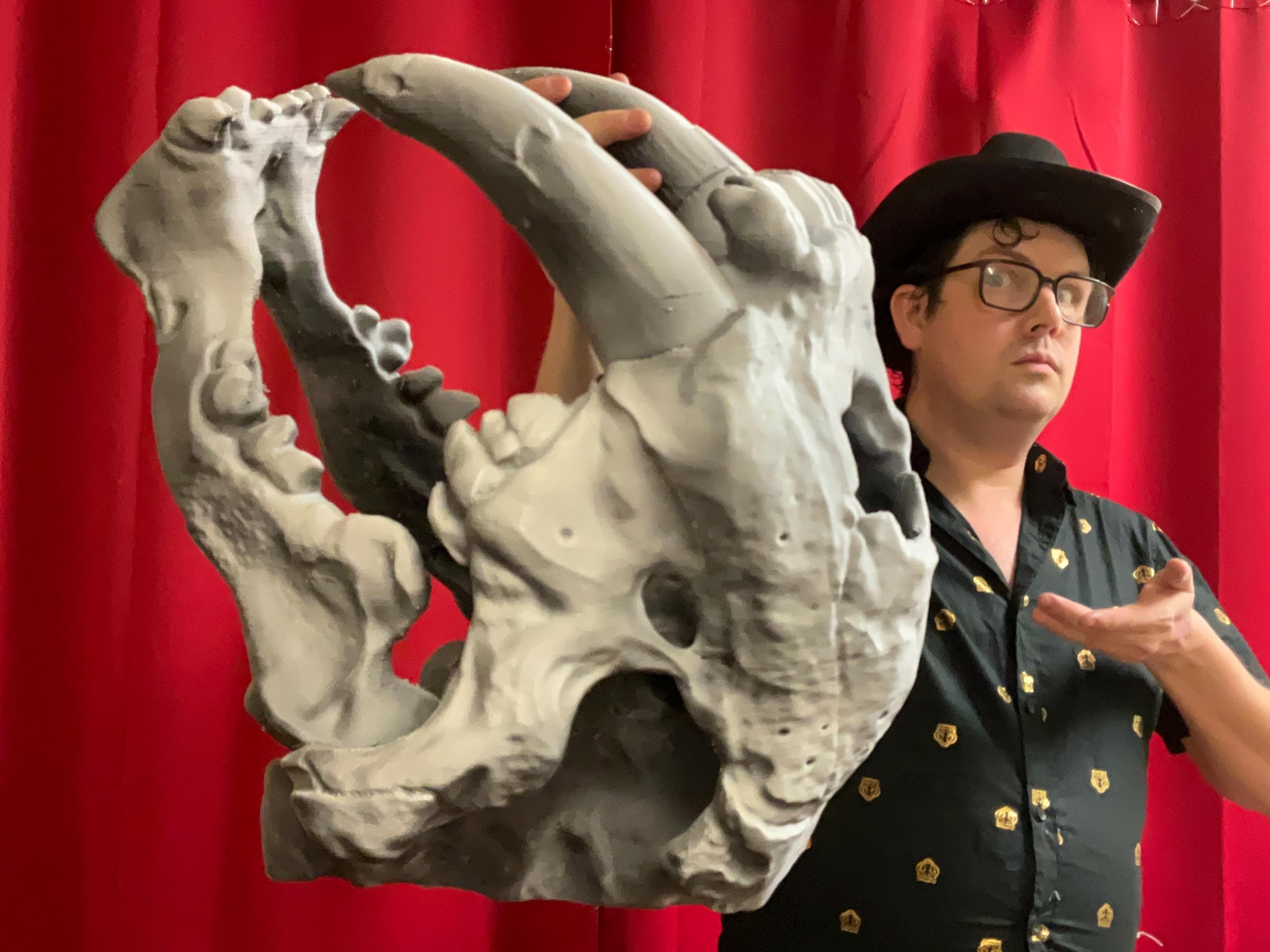 Giant Airbrushed Smilodon Skull | Saber Tooth Cat | Prehistoric Fossil ...