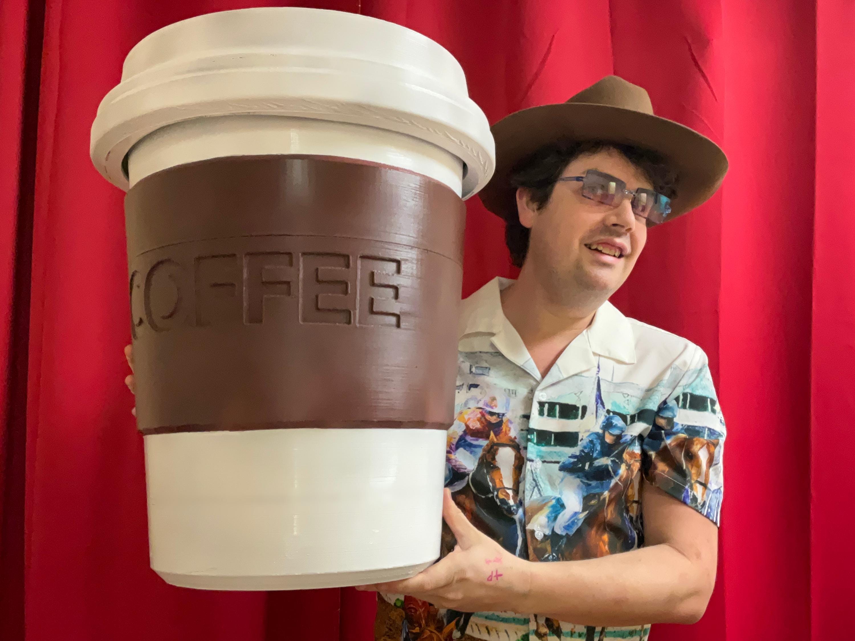 Giant Brown Coffee Cup Prop – Oversized Coffee With Brown Lid, Mug ...