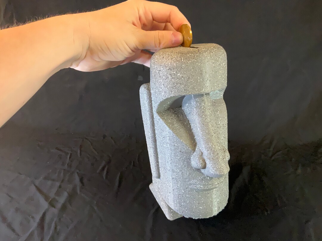 Moai Coin Bank: Easter Island Inspired - Unique Savings Decor for ...