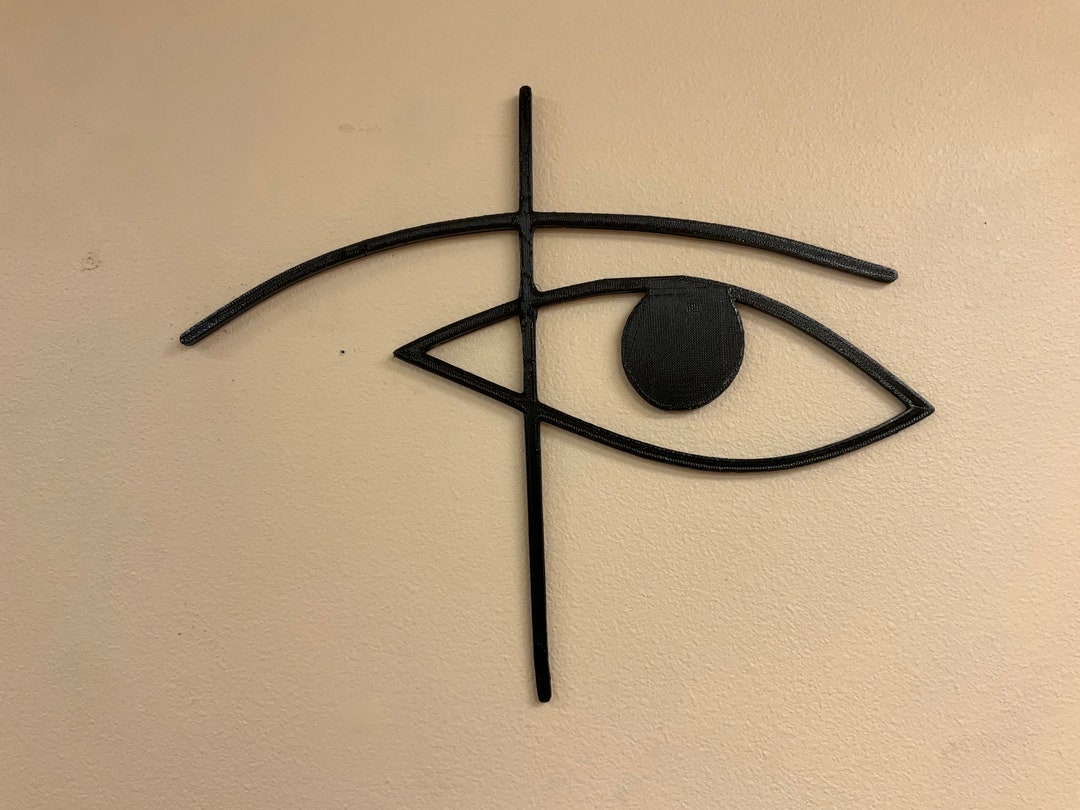21" Modern Eye Wall Hanger: Minimalist, Monochrome, Geometric Decor ...